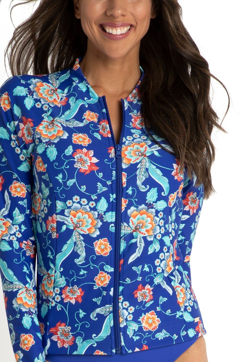 Jantzen Gemini Zip Front Rash Vest Electric